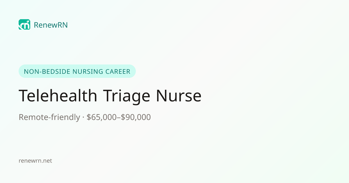 How to Become a Telehealth Triage Nurse (2026) | RenewRN
